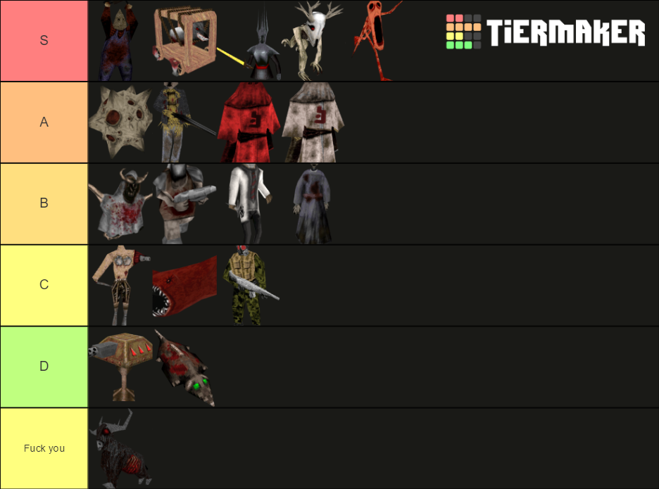 DUSK Enemies Tier List (Community Rankings) - TierMaker