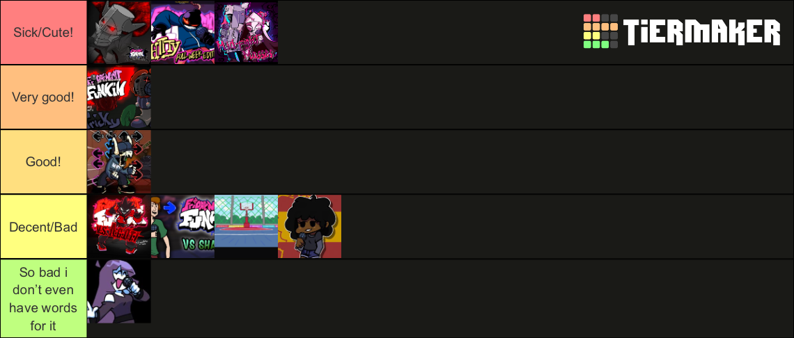 FNF Vocals (BF) Tier List (Community Rankings) - TierMaker