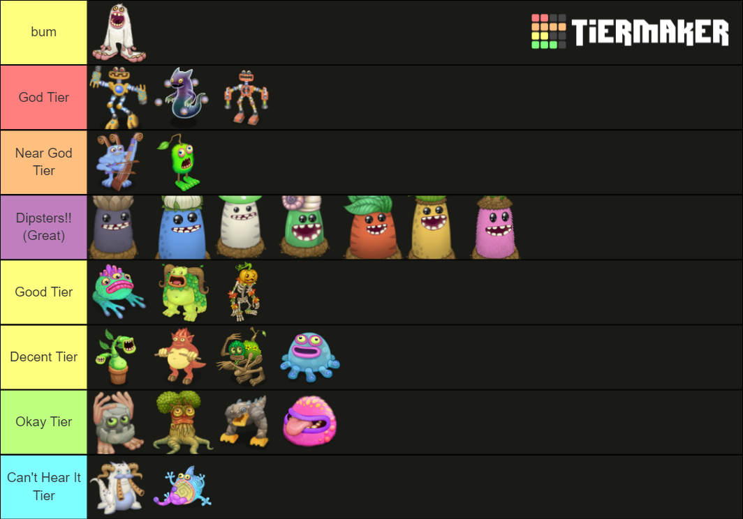 My Singing Monsters Plant Island Tier List (Community Rankings) - TierMaker
