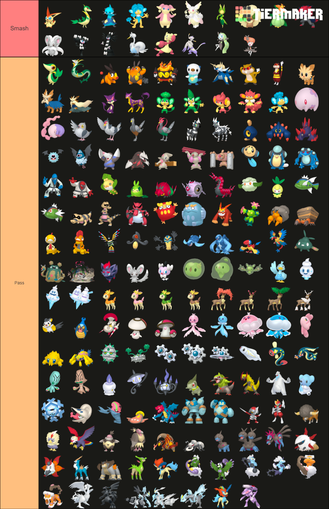 Pokémon Smash or Pass Gen 5 Tier List (Community Rankings) - TierMaker