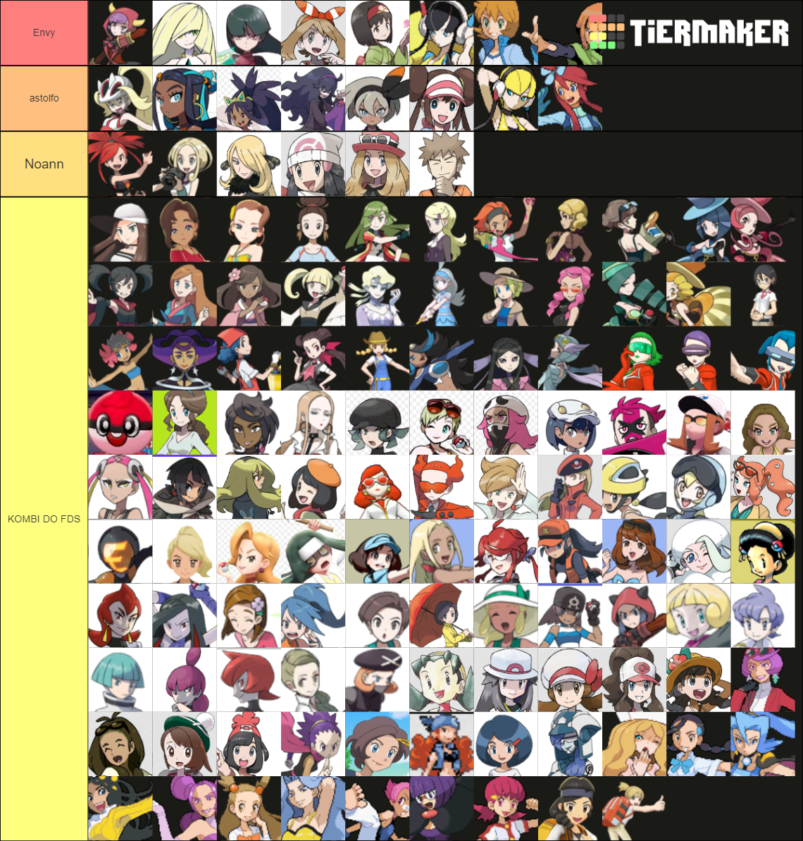 Best of Pokemon Waifus (Including Trainer NPCs) Tier List (Community ...