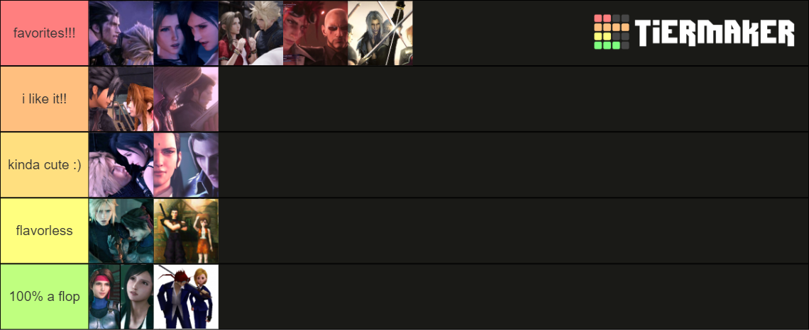 ff7 shipping tiers ??? help?? Tier List (Community Rankings) - TierMaker