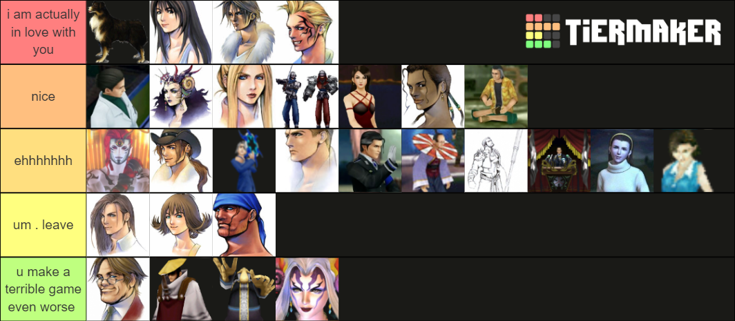 FF8 Characters Tier List (Community Rankings) - TierMaker