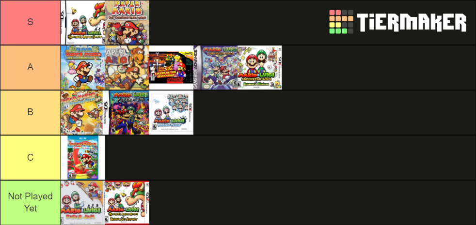Mario RPGS Tier List (Community Rankings) - TierMaker