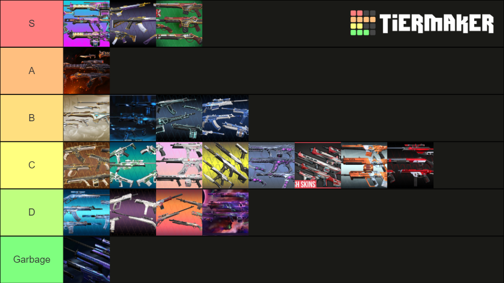 Valorant Skins Tier List (Community Rankings) - TierMaker