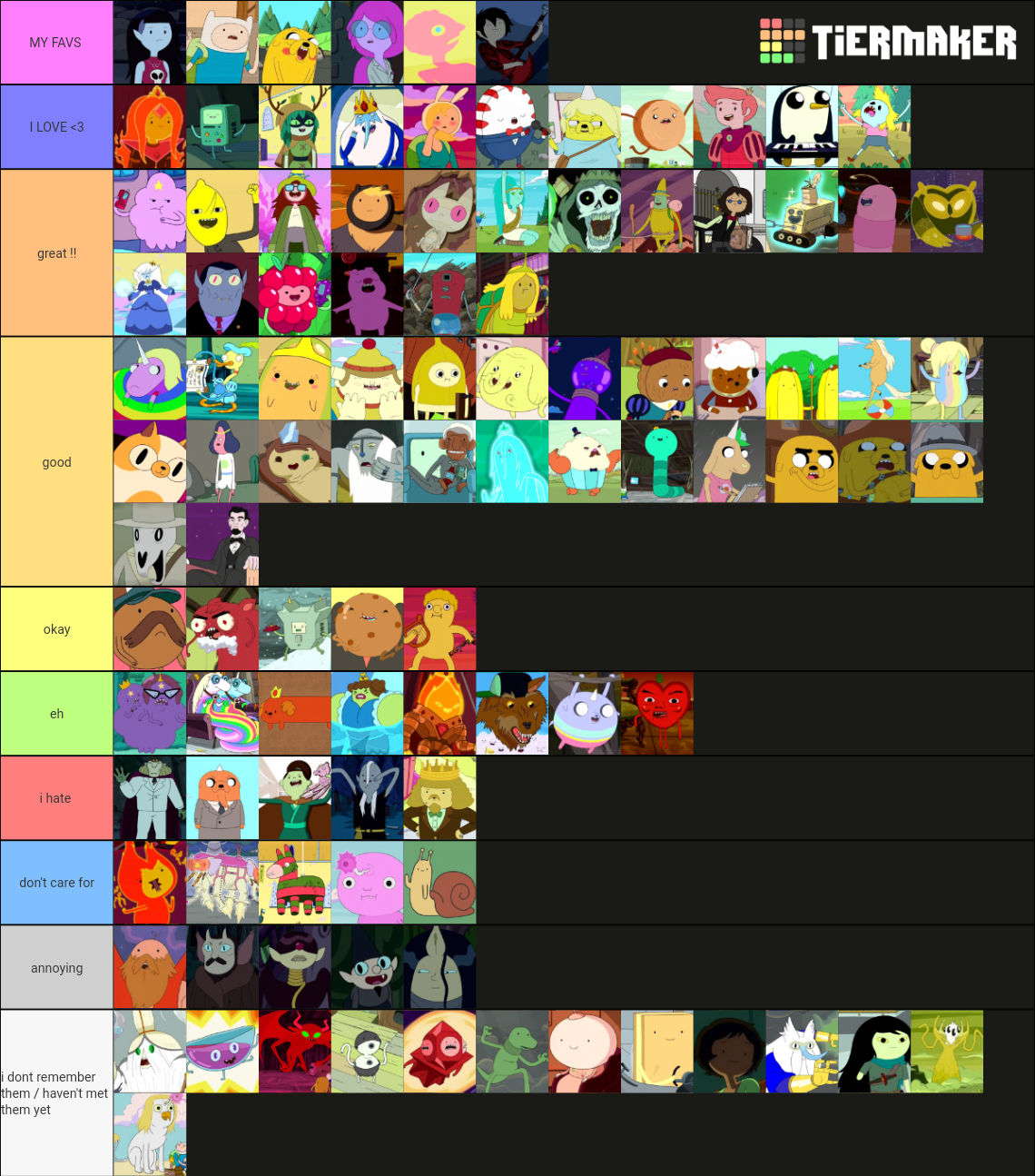 Adventure Time Tier List (Community Rankings) - TierMaker