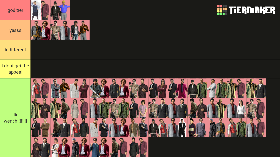 Yakuza and RGG Ships Tier List (Community Rankings) - TierMaker