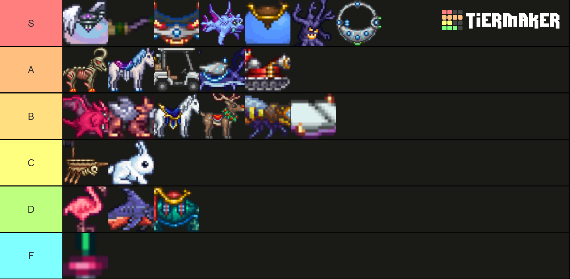Terraria Mounts Tier List (Community Rankings) - TierMaker