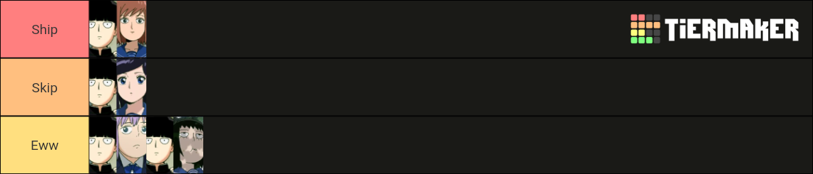 Mob Psycho 100 Ship Tier List (Community Rankings) - TierMaker