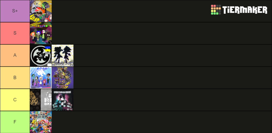 Now or Never Splatoon Tierlist (including tableturf!!) Tier List ...