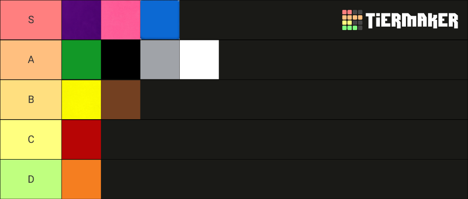 Colors Tier List (Community Rankings) - TierMaker