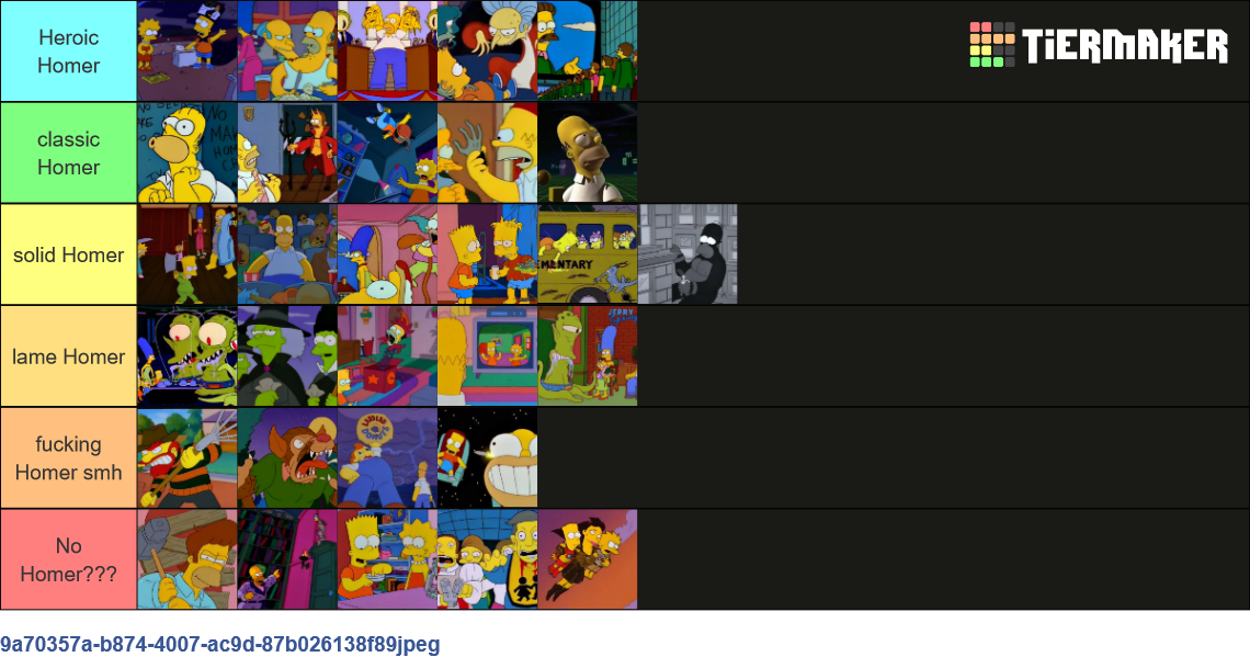 Simpsons Treehouse of Horror I-X Segments Tier List (Community Rankings ...
