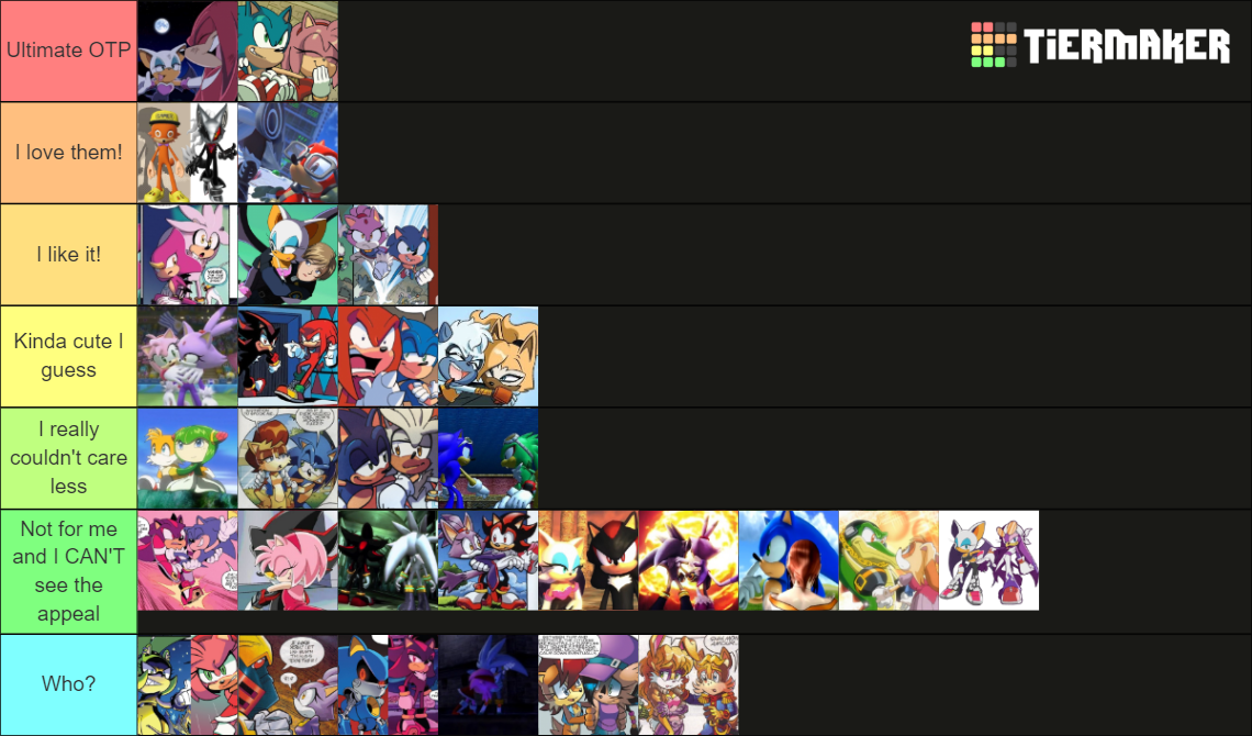 Sonic Ships Ranking Tier List Community Rankings Tiermaker