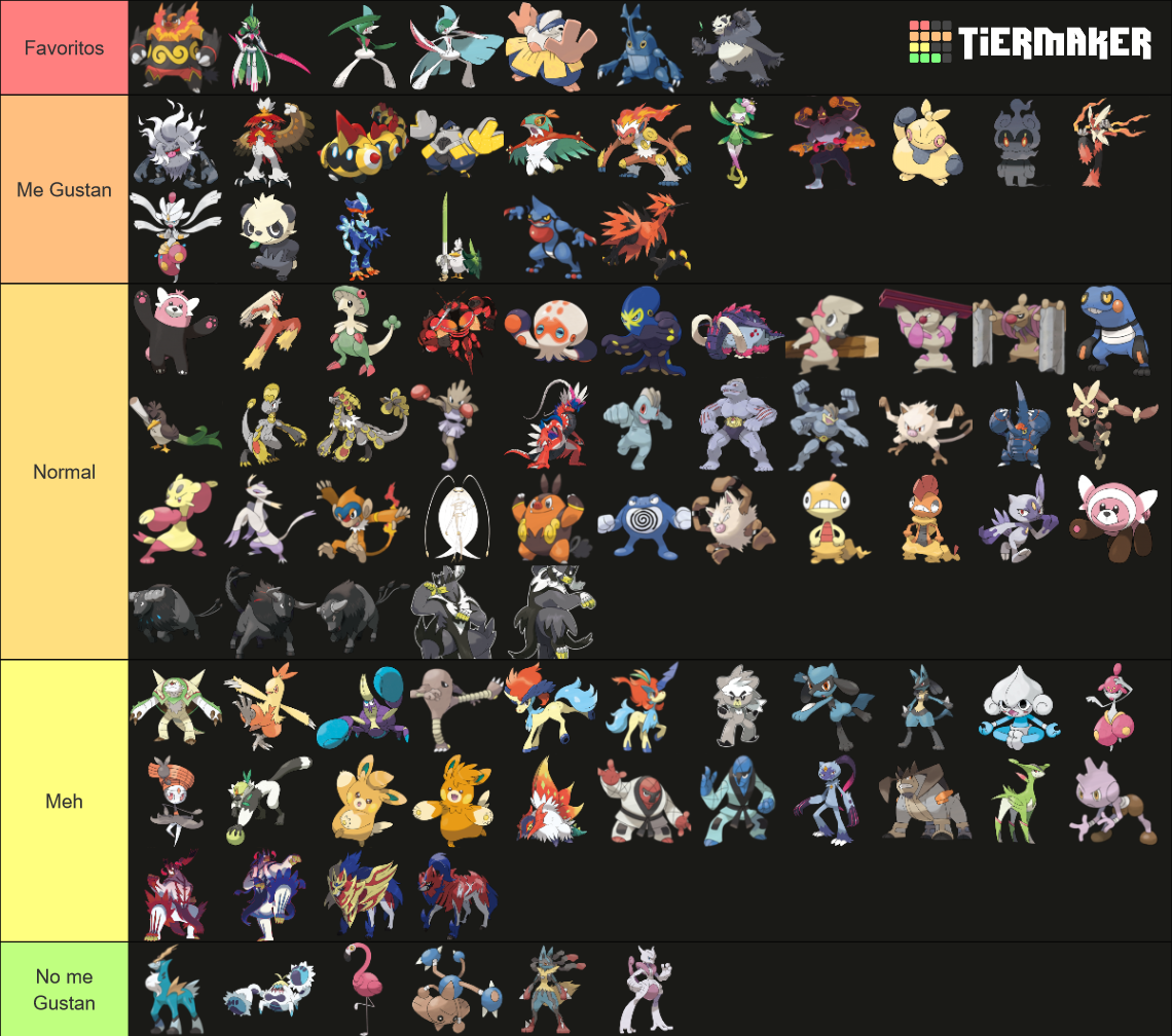 Pokémon Tipo Lucha Tier List (Community Rankings) - TierMaker