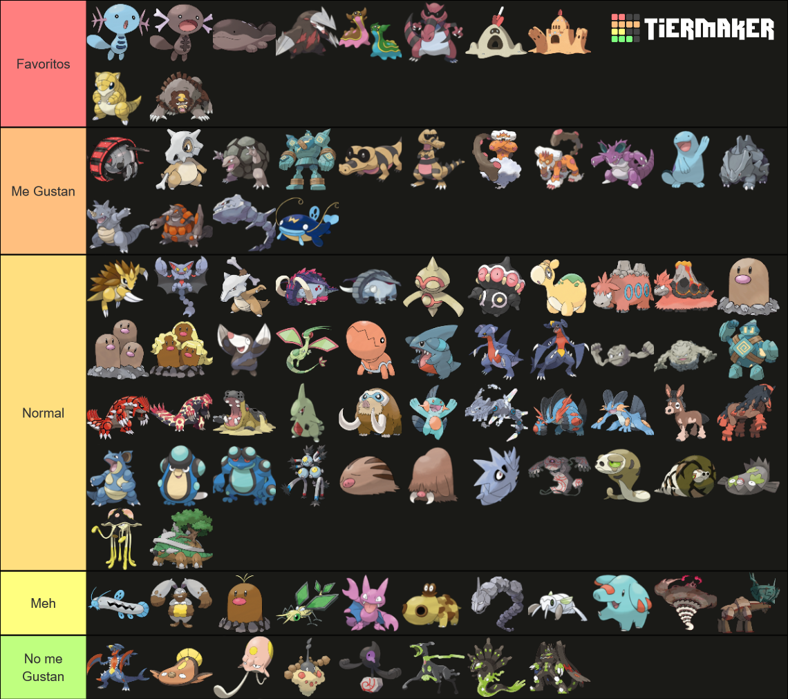 Pokémon Tipo Tierra Tier List (Community Rankings) - TierMaker