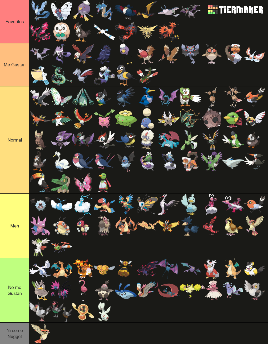 Pokémon Volador Tier List (Community Rankings) - TierMaker