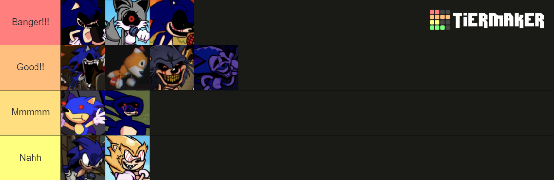 FNF Vs Sonic.exe Round 2 Tier List (Community Rankings) - TierMaker