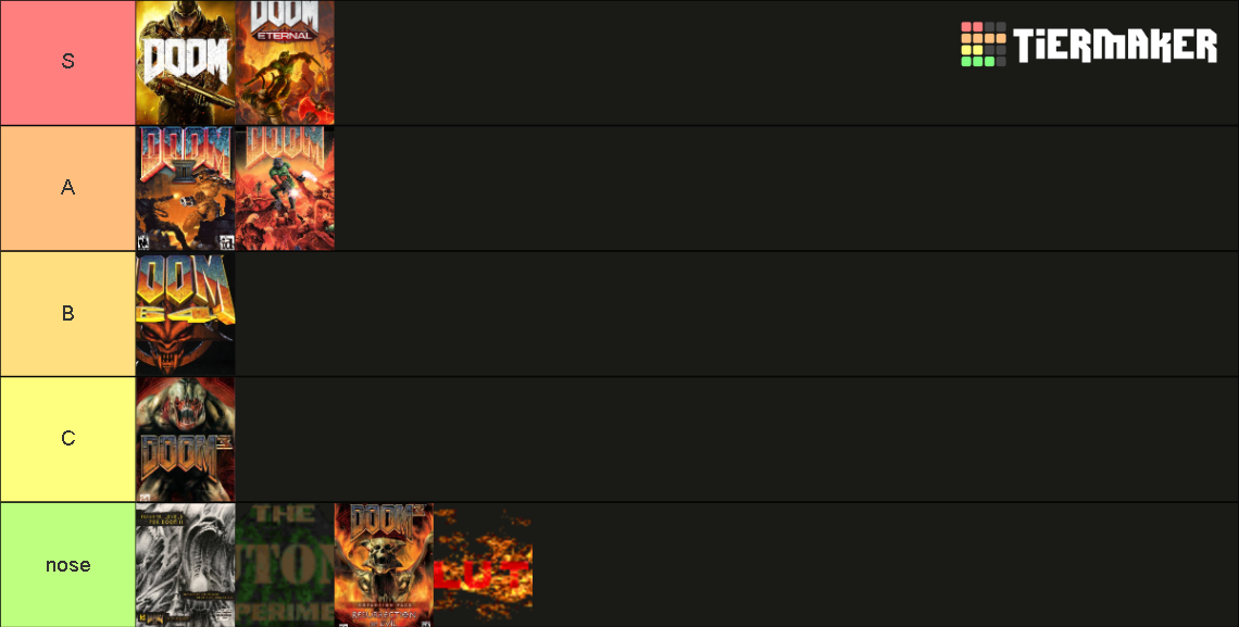 Doom Games Tier List (Community Rankings) - TierMaker