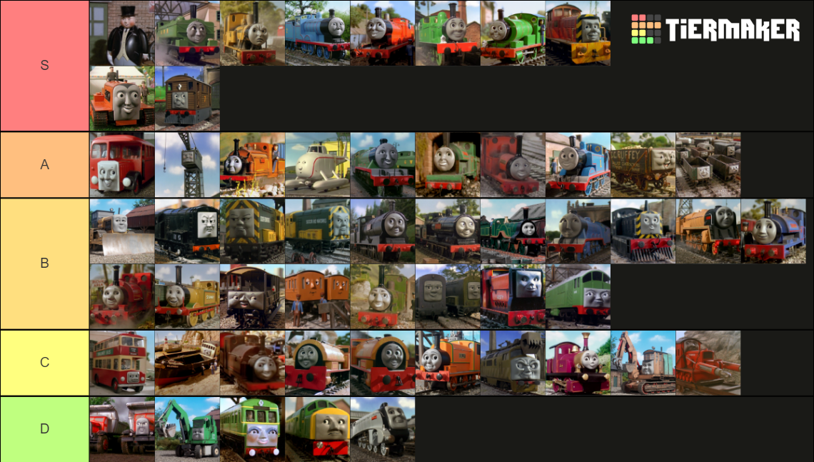 Thomas season 1-12 characters Tier List (Community Rankings) - TierMaker