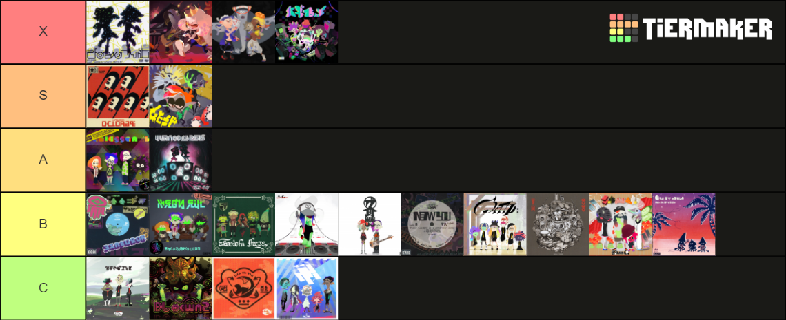 Splatoon musicians Tier List (Community Rankings) - TierMaker