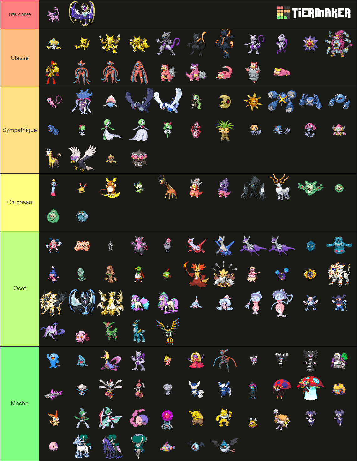 All Pokemon Psychic type (1-9) Tier List (Community Rankings) - TierMaker
