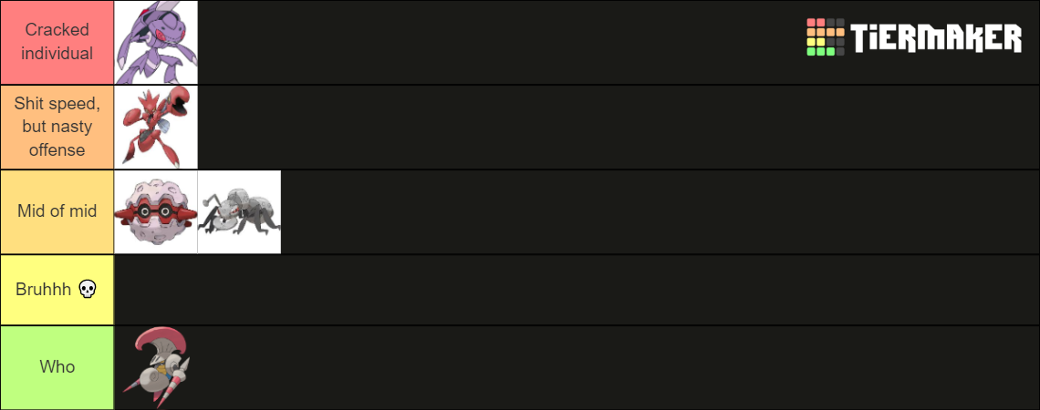 Bug/steel pokemon ranked Tier List (Community Rankings) - TierMaker