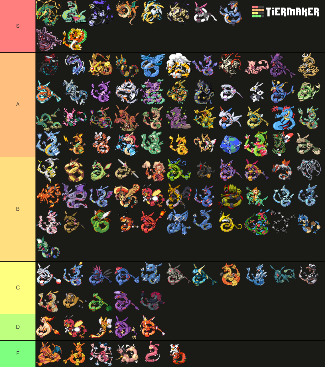 Rayquaza fusions Tier List (Community Rankings) - TierMaker