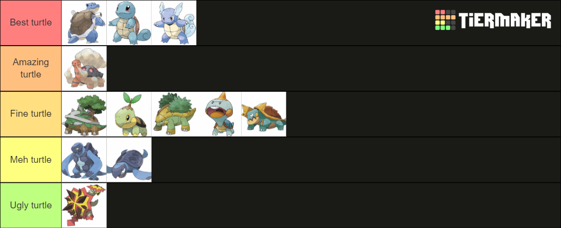 Turtle Pokemon Tier List (Community Rankings) - TierMaker
