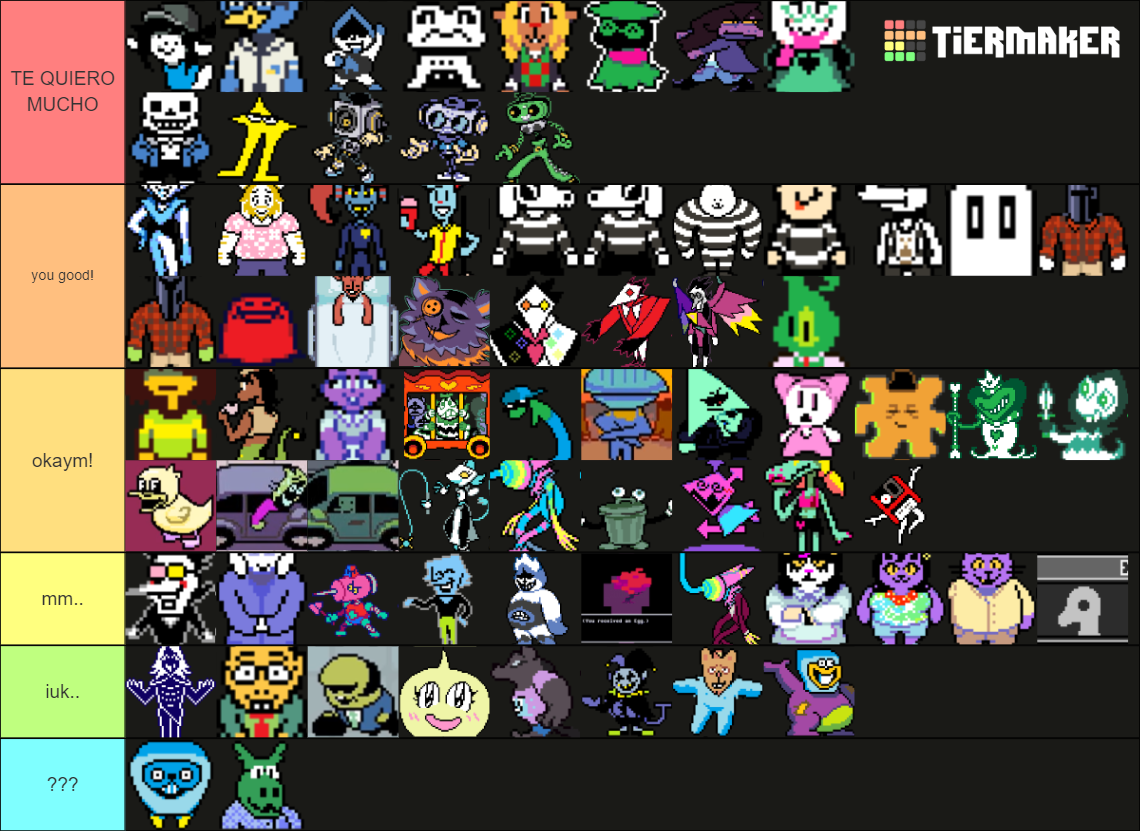 Deltarune ALL characters ch. 1 & 2 Tier List (Community Rankings ... Deltarune ALL characters ch. 1 & 2 Tier List (Community Rankings ...