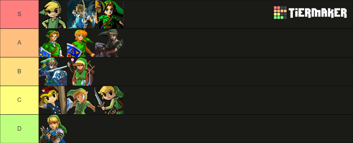 All versions of Link – The Legend of Zelda Tier List (Community ...