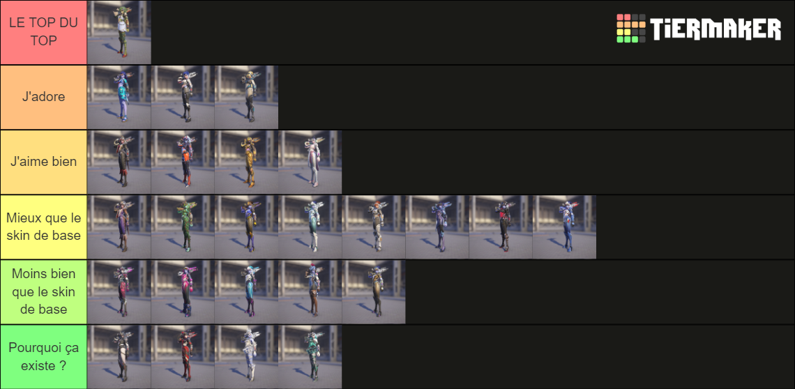 ALL Widowmaker Skins (Except Rare & Esport Team) Overwatch 2 Tier List ...