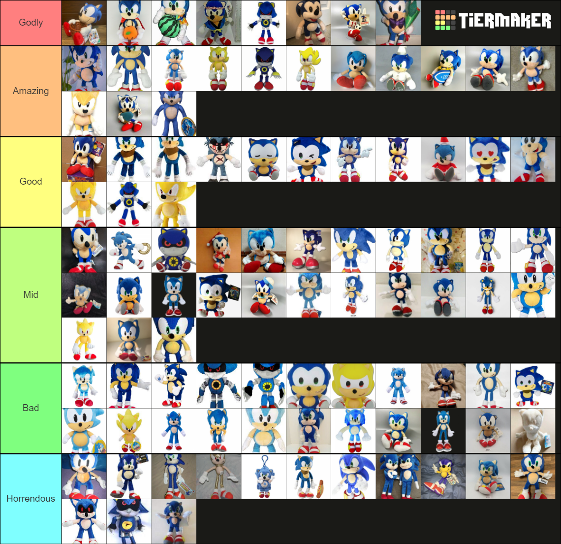 Sonic Plushie Tier List (Community Rankings) - TierMaker