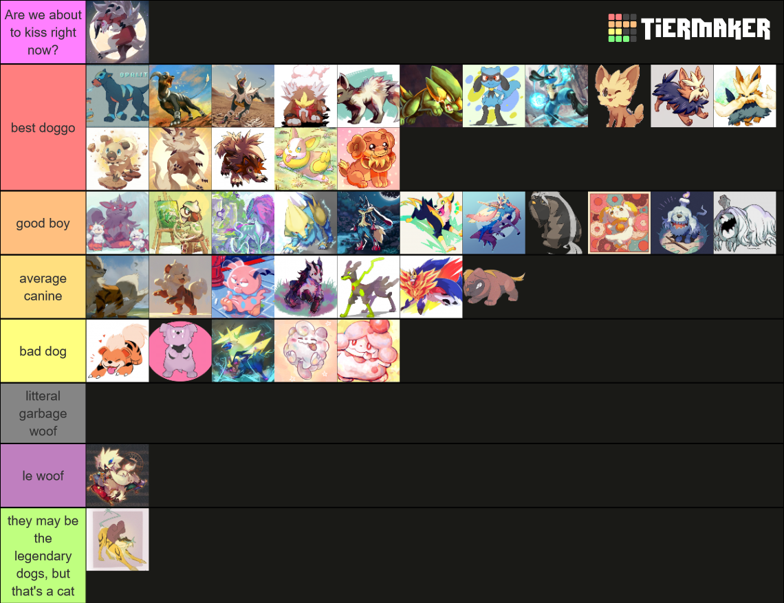Pokemon Dogs Tier List (Community Rankings) - TierMaker