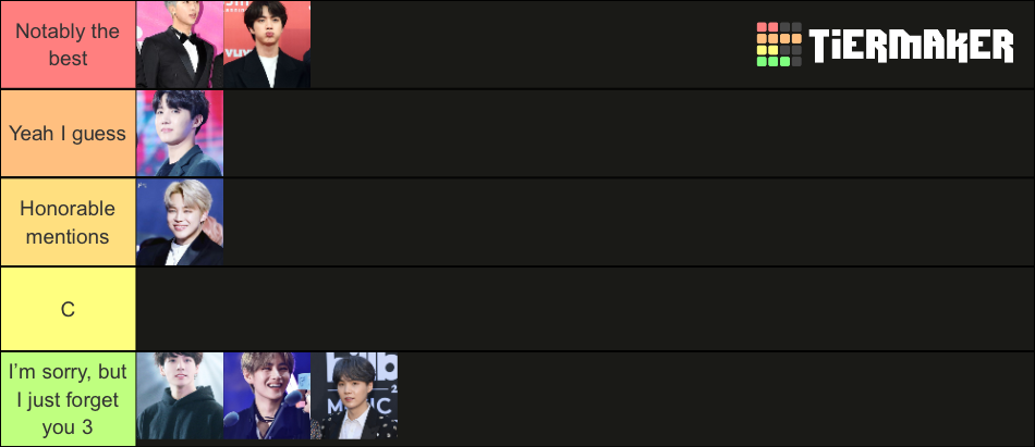 BTS MEMBERS Tier List (Community Rankings) - TierMaker