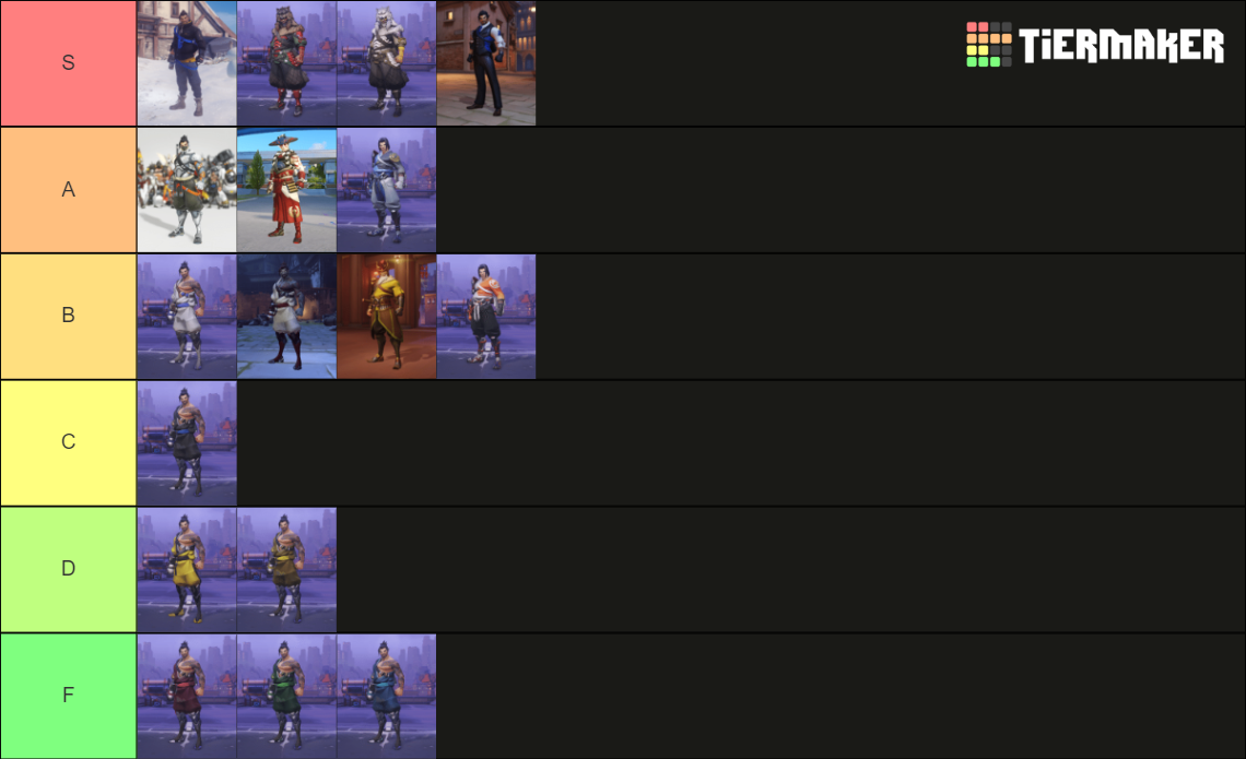 Overwatch Hanzo Skins Ranked Tier List (Community Rankings) - TierMaker
