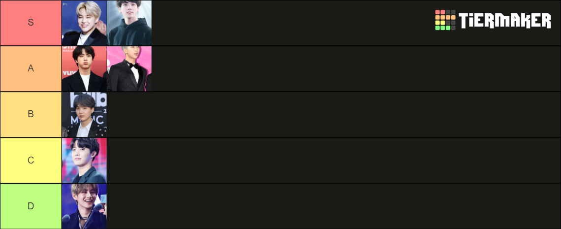 BTS MEMBERS Tier List (Community Rankings) - TierMaker