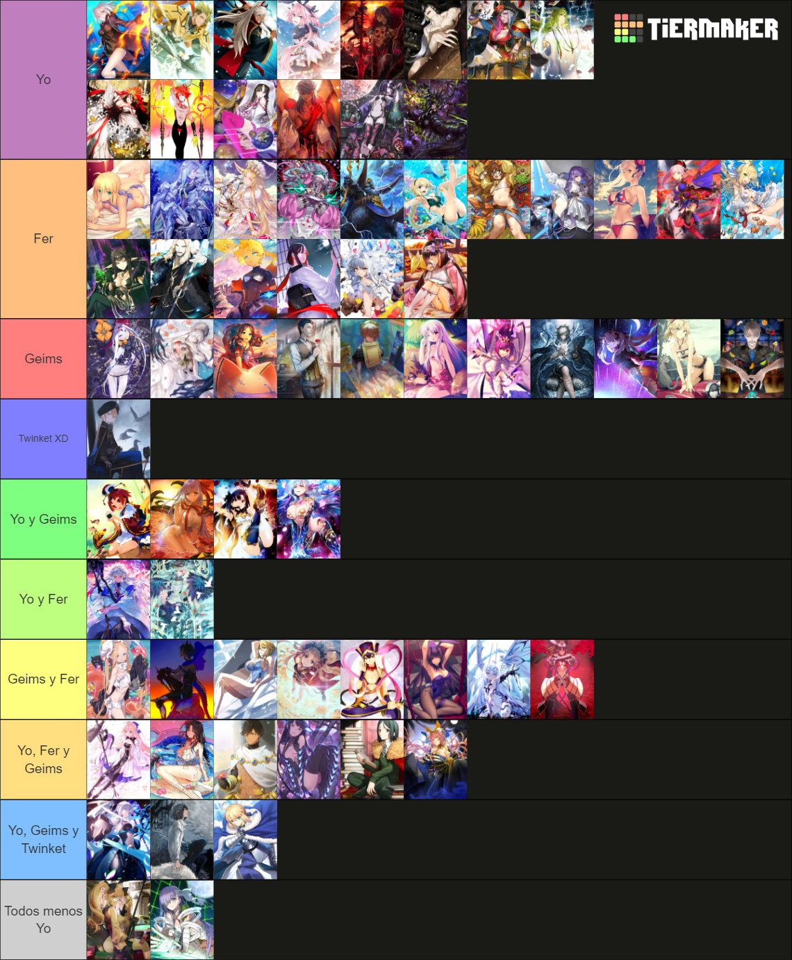 5☆ Servant (Jp included, with FA) Tier List (Community Rankings) - TierMaker