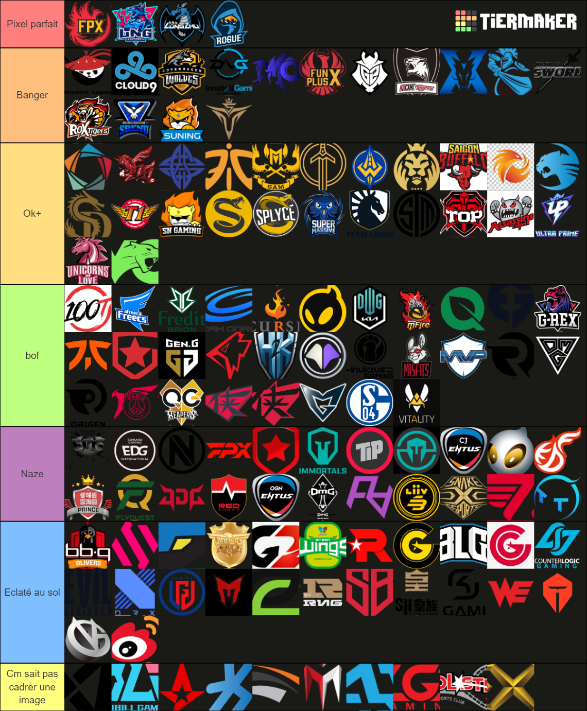 LOL ESPORT TEAMS LOGOS MEGA TIERLIST Tier List (Community Rankings ...
