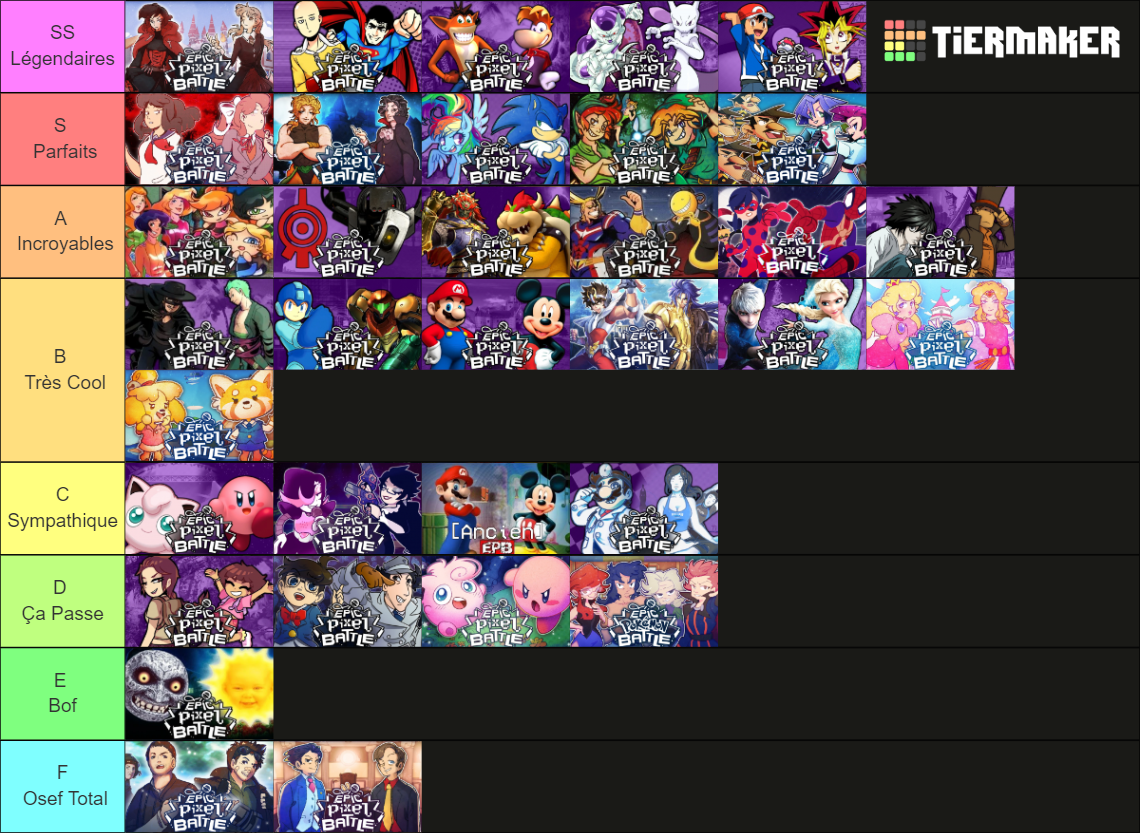 Epic Pixel Battle (tous) Tier List (Community Rankings) - TierMaker