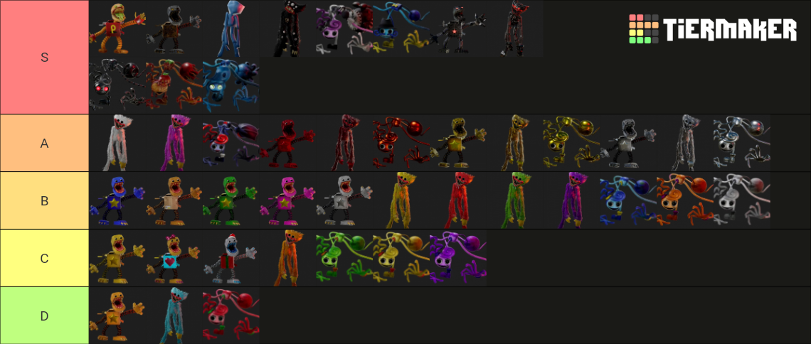 project: playtime skins Tier List (Community Rankings) - TierMaker