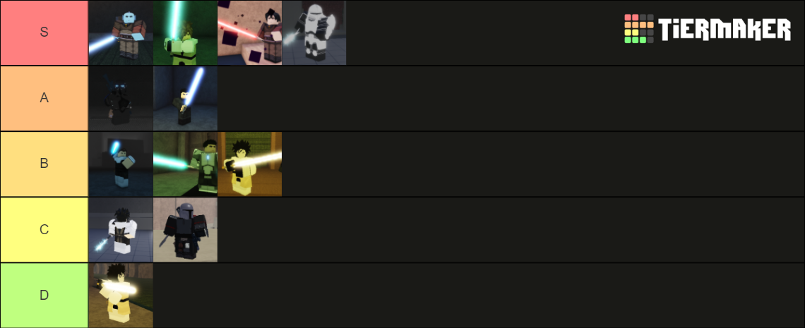 Roblox FORCE Weapon Forms Tier List (Community Rankings) - TierMaker
