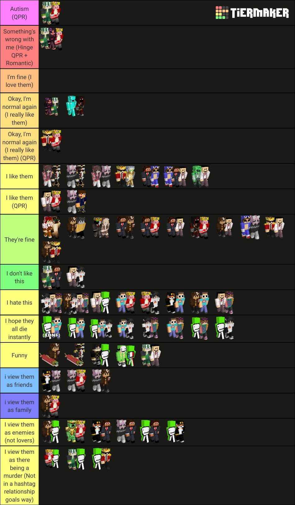 Ultimate Dream SMP Ships Tier List (Community Rankings) - TierMaker