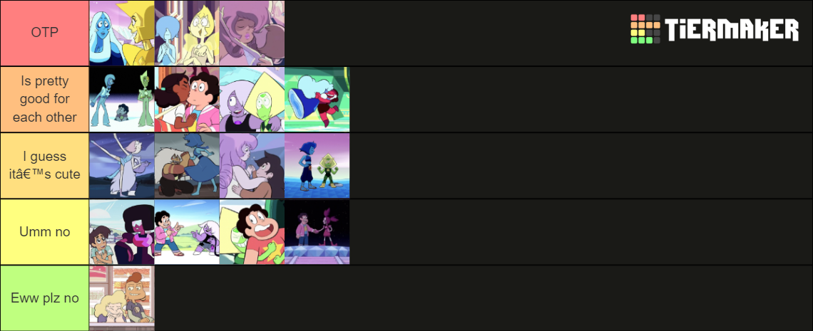 Steven Universe ships Tier List (Community Rankings) - TierMaker