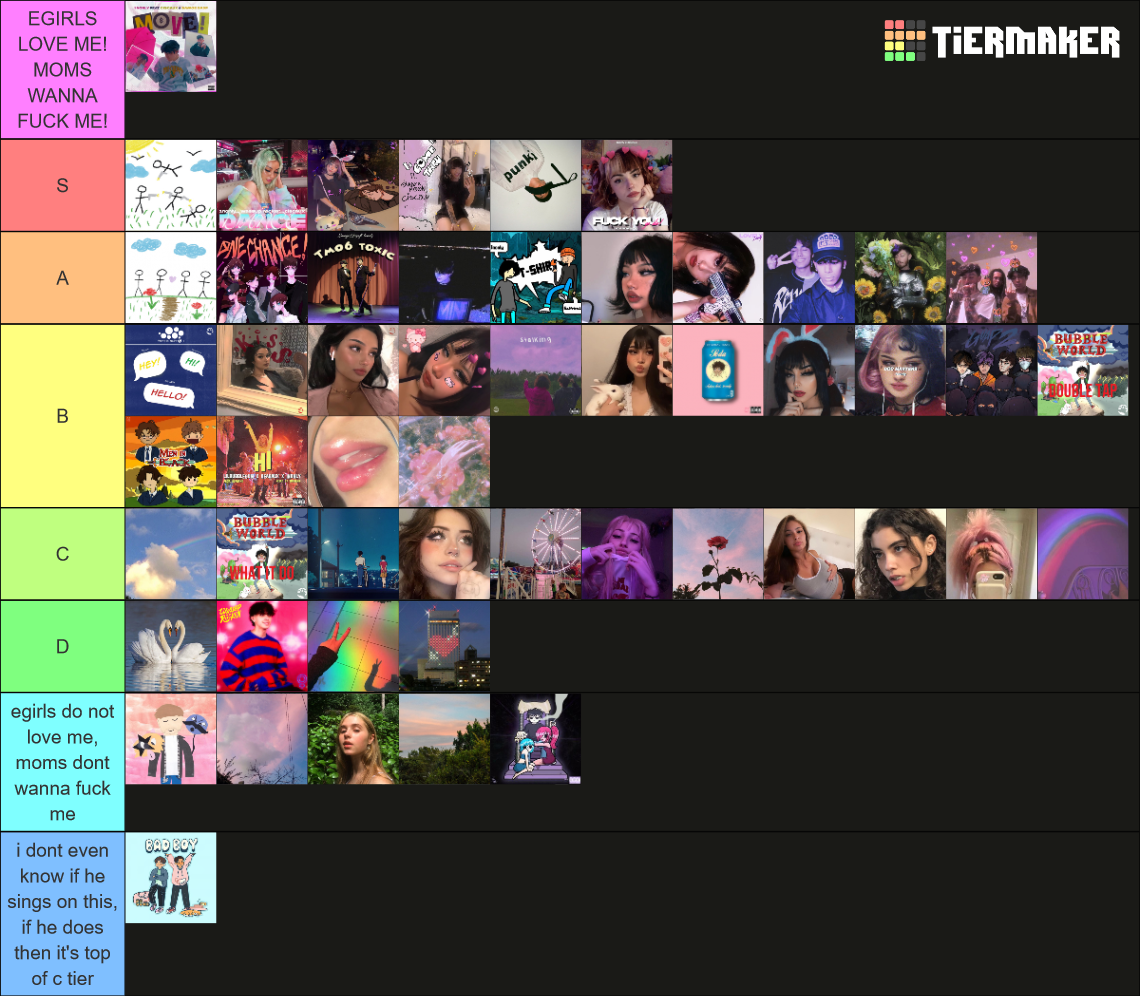 1nonly ALL SONGS (POPTHATTRUNK) Tier List (Community Rankings) - TierMaker