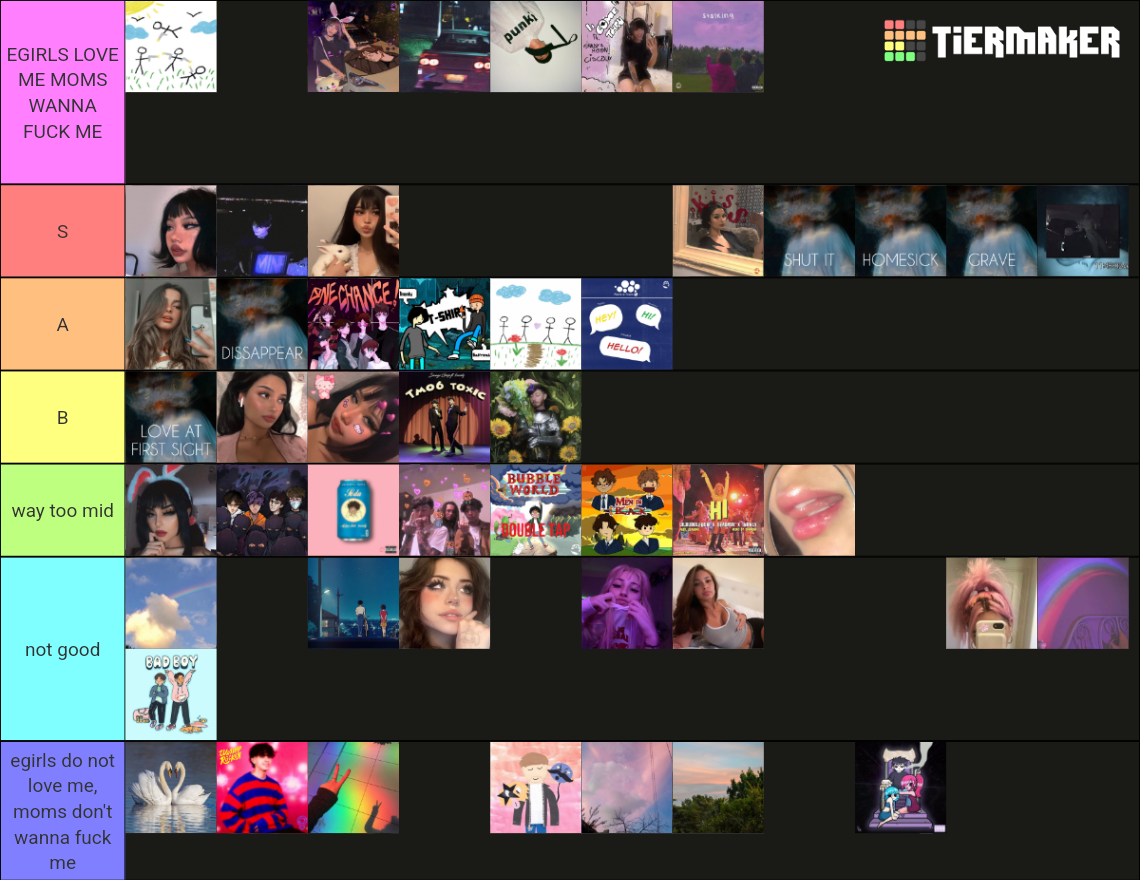 1nonly ALL SONGS (POPTHATTRUNK) Tier List (Community Rankings) - TierMaker