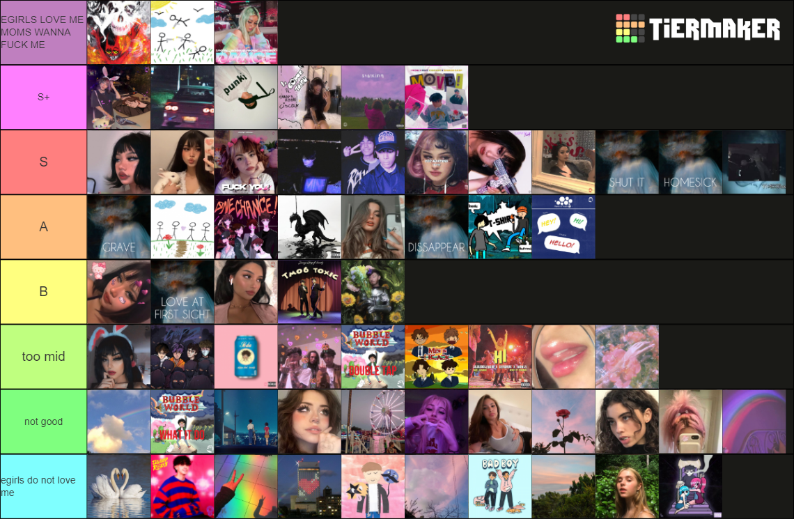 1nonly ALL SONGS (POPTHATTRUNK) Tier List (Community Rankings) - TierMaker