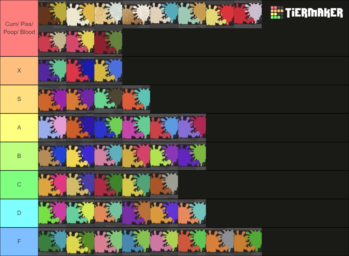 Splatoon 2 Splatfest Ink Colors Tier List (Community Rankings) - TierMaker