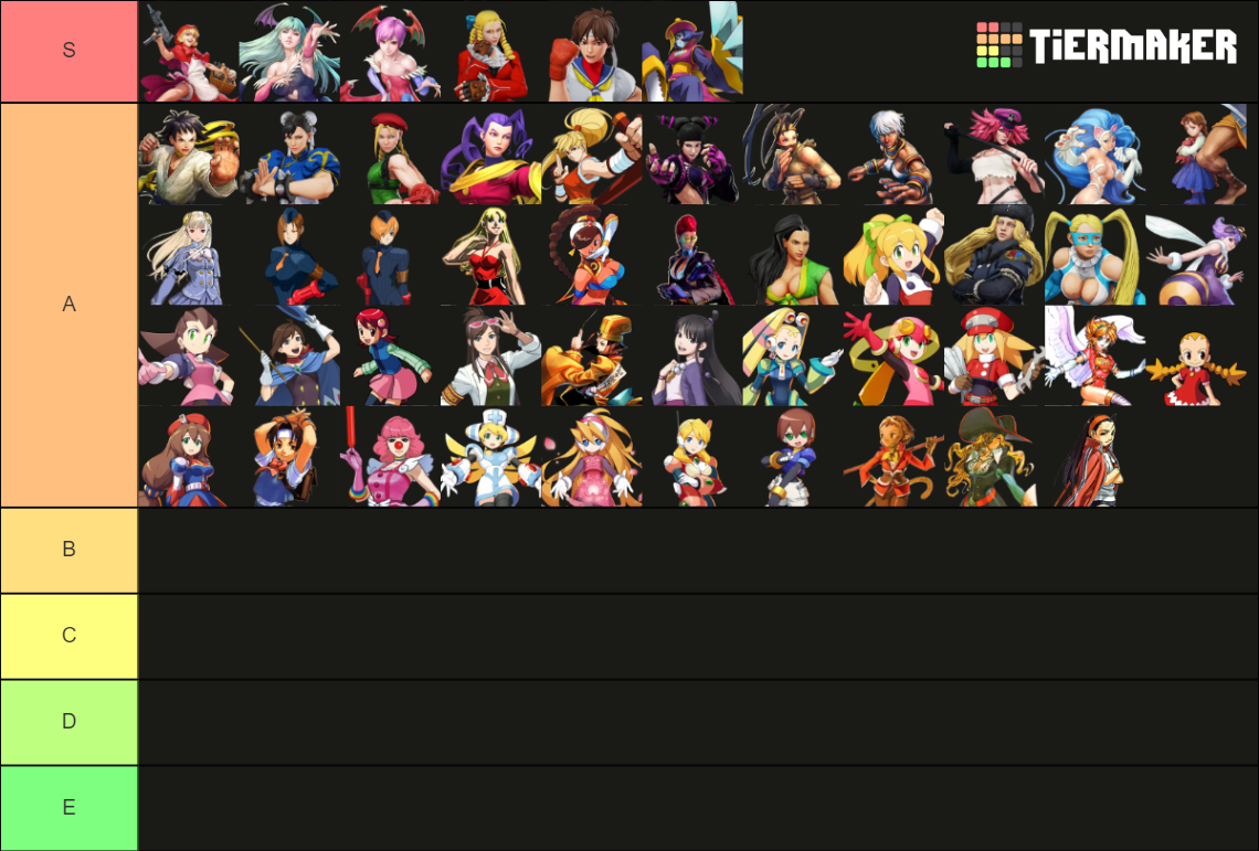 Capcom Waifus (March 2023) Tier List (Community Rankings) - TierMaker