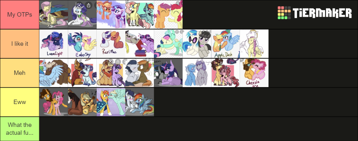 Mlp Ships Tier List (Community Rankings) - TierMaker