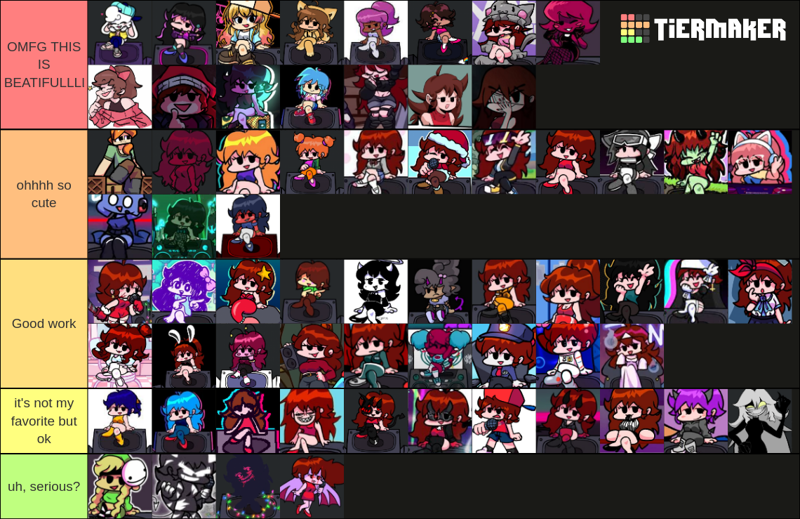 FNF GF SKINS TIERLIST Tier List (Community Rankings) - TierMaker